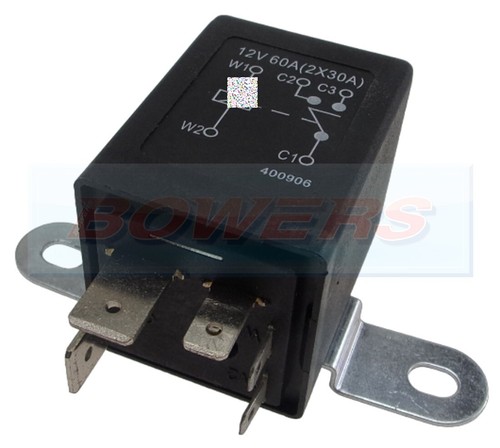 12v 33RA 60A (2x30A) 5 Pin Split Charge Relay as Durite 0-727-23 Lucas ...