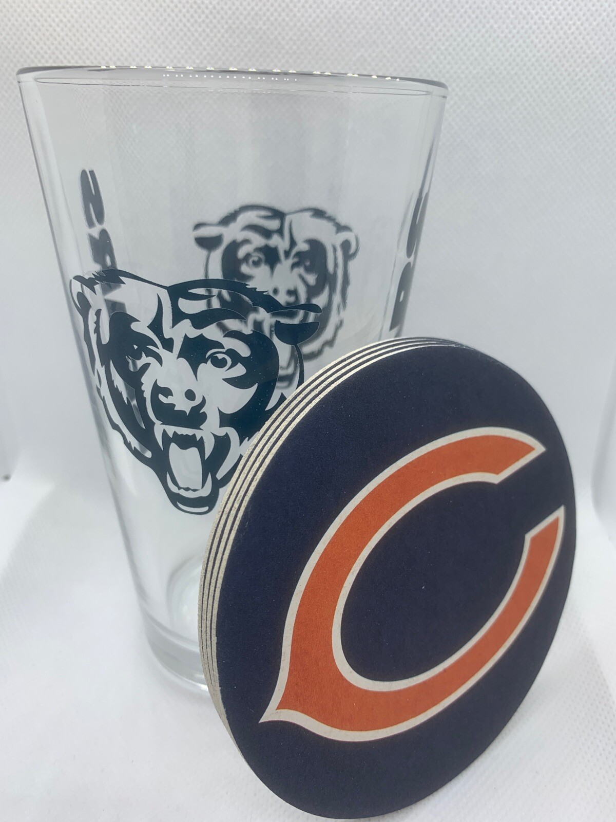 Chicago Bears 16oz Pint Glass & Coaster Set | eBay