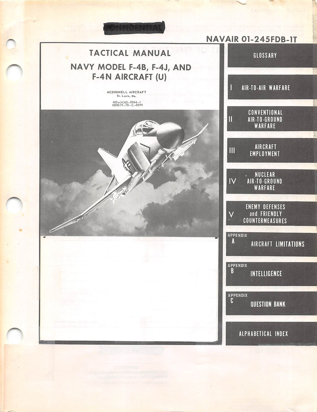 Navy F-4 Phantom II Tactical Manual Pilot's Handbook Flight Manual ...