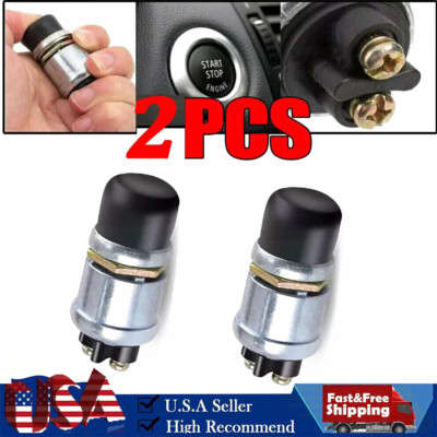 2PCS 12 Volt DC Heavy-Duty Start Momentary Push-Button Starter Switch ...