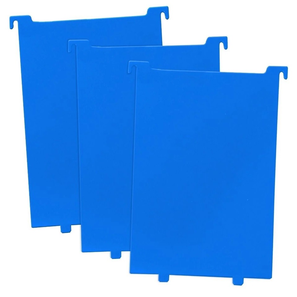 BCW Blue Comic Book Bin Partitions Fit Short & Long Bins 3 Plastic ...