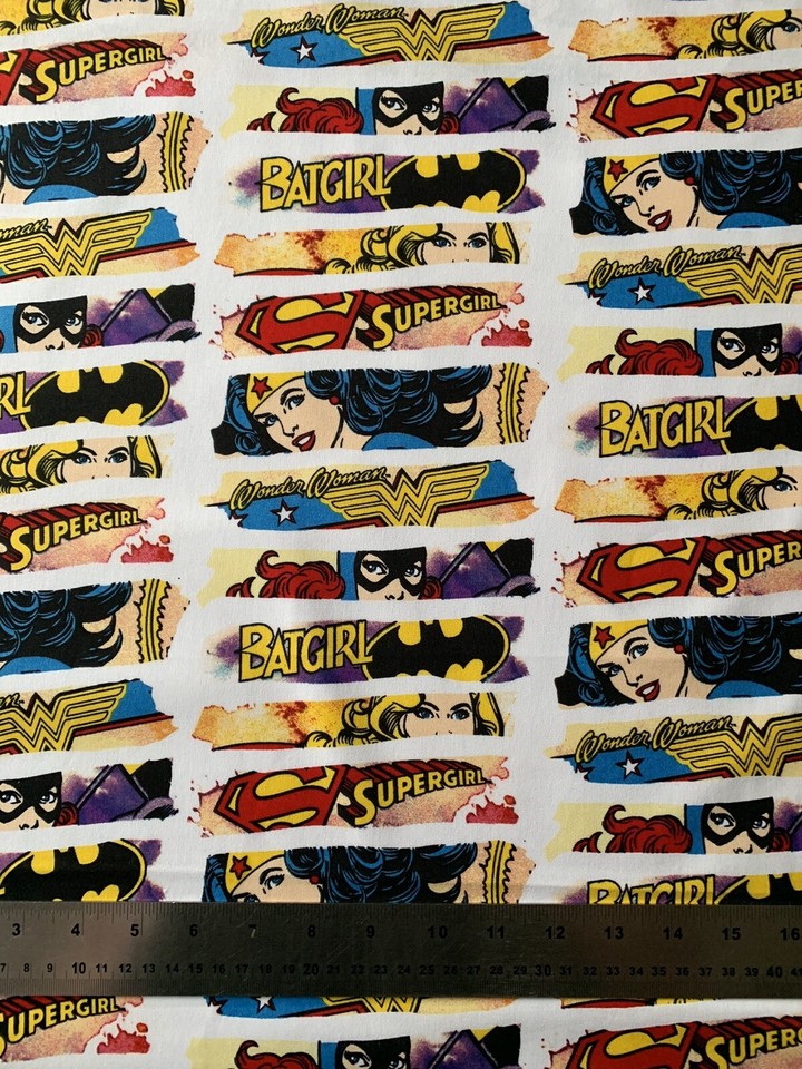 100% COTTON FABRIC DC COMIC SUPERHERO WONDER WOMAN - FAT QUARTER 18X22 ...