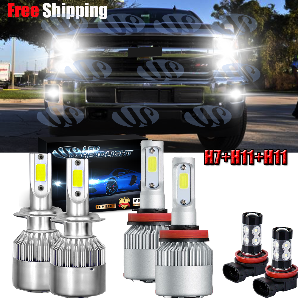 For GMC Acadia 2007 2008 2009 2010 2011 2012 LED Headlights Fog Lights ...