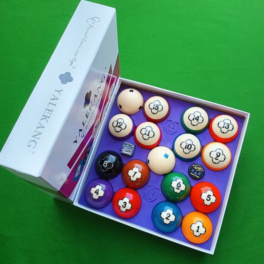 YALEKANG Premium Blossom Phenolic Resin Billiards Pool 17 Balls 2-1/4 ...
