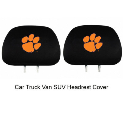 New 2pc NCAA Clemson Tigers Automotive Gear Car Truck Headrest Covers ...
