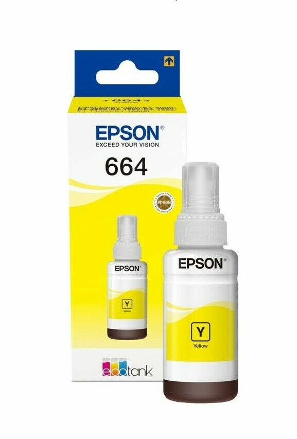 Genuine Epson 664, EcoTank ink bottle, ET-2500, ET-2550, ET-4500, ET ...