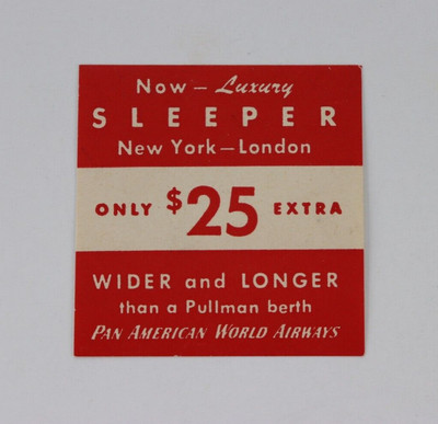 Pan American World Airways- Advertising "Sleeper" Label Poster Stamp ...