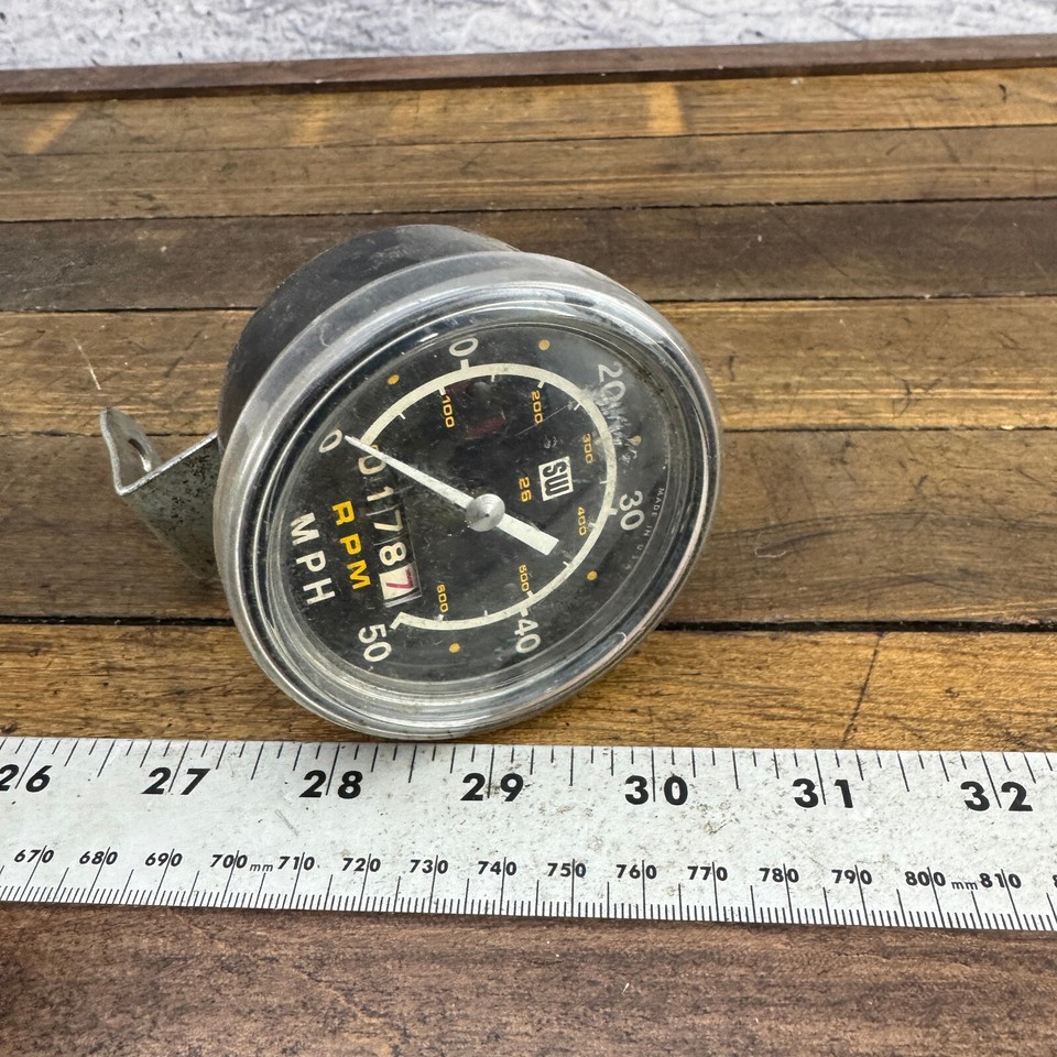Vintage Stewart Warner Bike Speedometer SW Muscle BMX 60s 70s Black ...