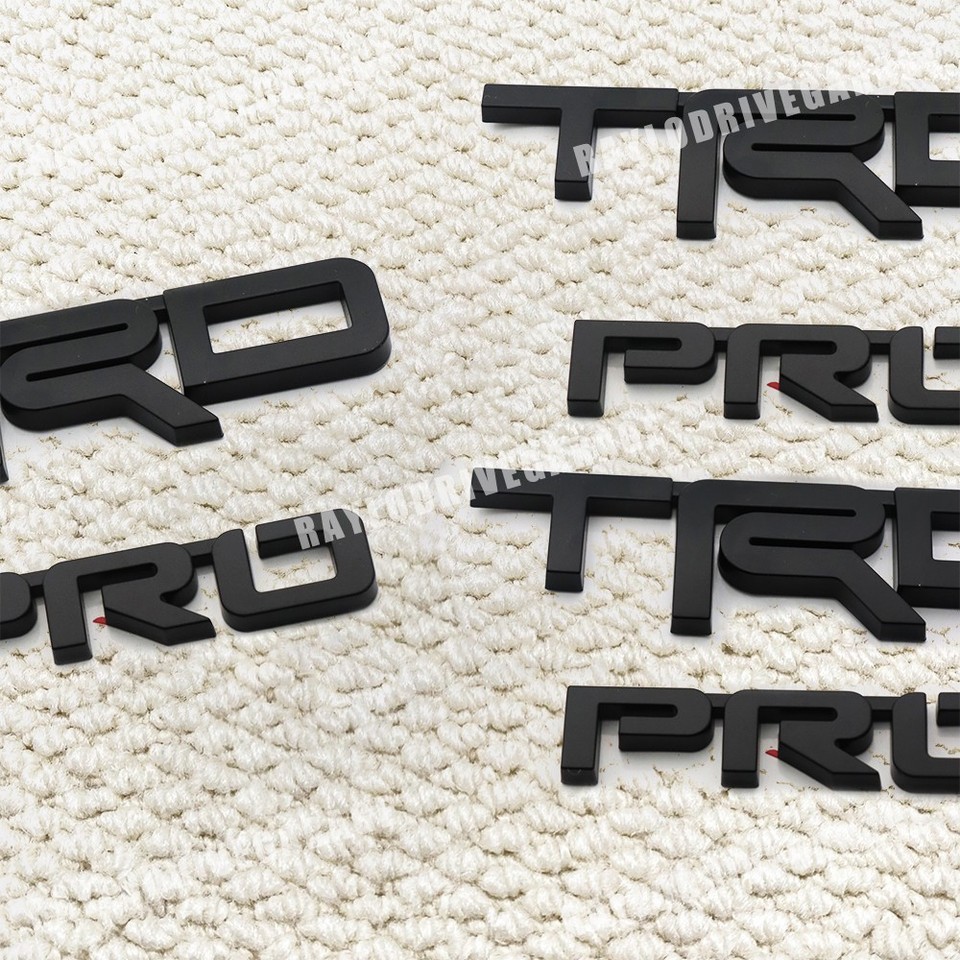 For 4Runner FJ Cruiser Tundra Tacoma TRD Pro Emblem Matte Black PT413 ...