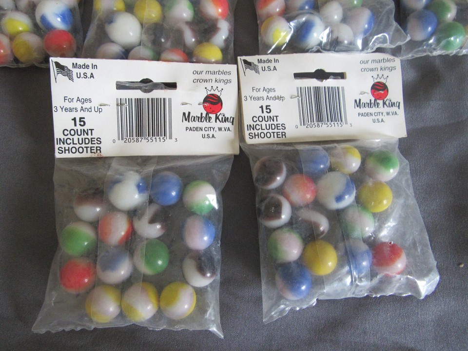 10 Marble King 15 count Marbles Pack w/shooter Unopened packs | eBay