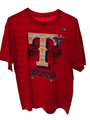 Texas Rangers 2011 Back-To-Back ALCS Champions T-Shirt - Majestic Men's ...