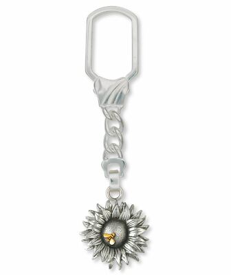 Sunflower Key Ring Jewelry Silver And Gold Handmade Flower Key Ring SF2 ...