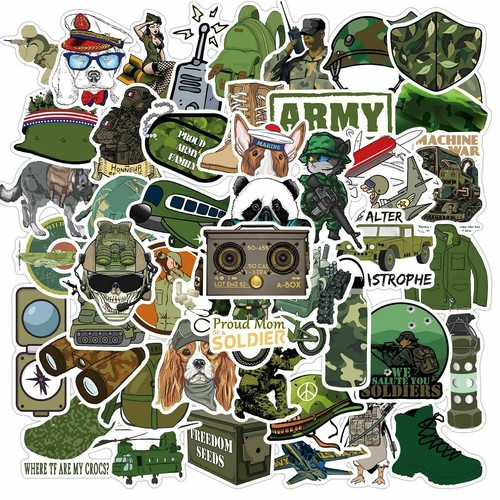 ⭐ 50 Piece Military Force/ Soldier/ Army Sticker Style Sticker Bomb ...