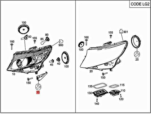 Genuine MERCEDES W447 V-CLASS Rs Headlight Front Lamp Right 4478201300 ...