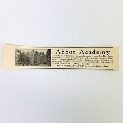 Vintage 1923 Abbot Academy Boarding School Print Ad Andover ...