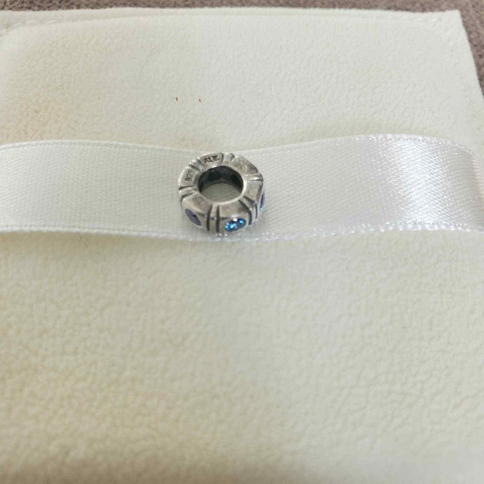 Pandora Blue CZ Trinity Spacer Charm | eBay