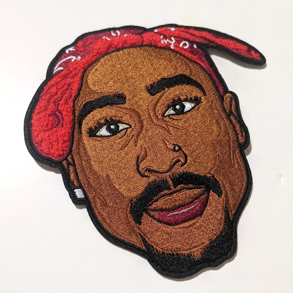 Tupac Chenille Patch 6 inch (Iron on & sew on), 2pac Rap Icon, Hip Hop ...