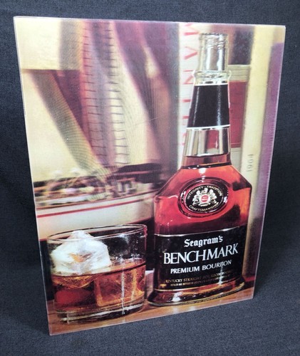 LARGE Lenticular 3D Seagram Benchmark Bourbon Advertising Vari-Vue ...