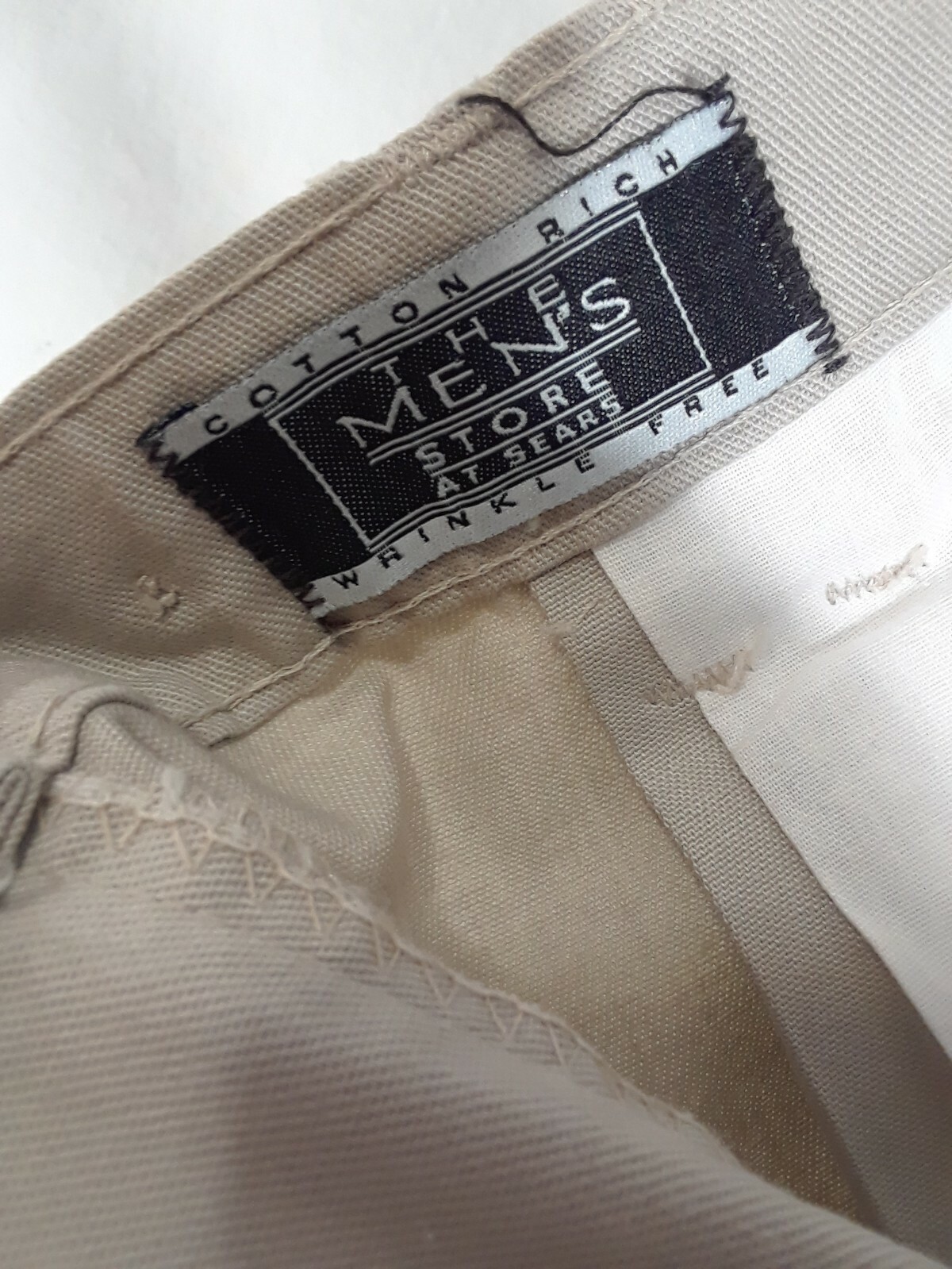 The Mens Store Sears Pants Slacks Elastic Waist 34 x 30 Beige (Z1) | eBay
