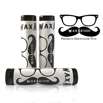 Wax-A-Stache Original UNSCENTED Moustache Wax 3pk Travel Tubes IT'S THE ...