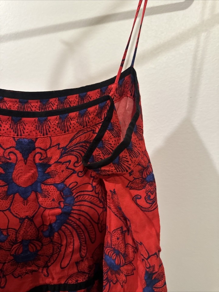 Free People Spaghetti Strap Vibrant Bohemian Spaghetti Strap Tank Red ...