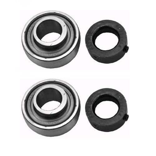 (2) Bearing Shaft W/ Locking Collar & Set Screw Fits MTD Most ...