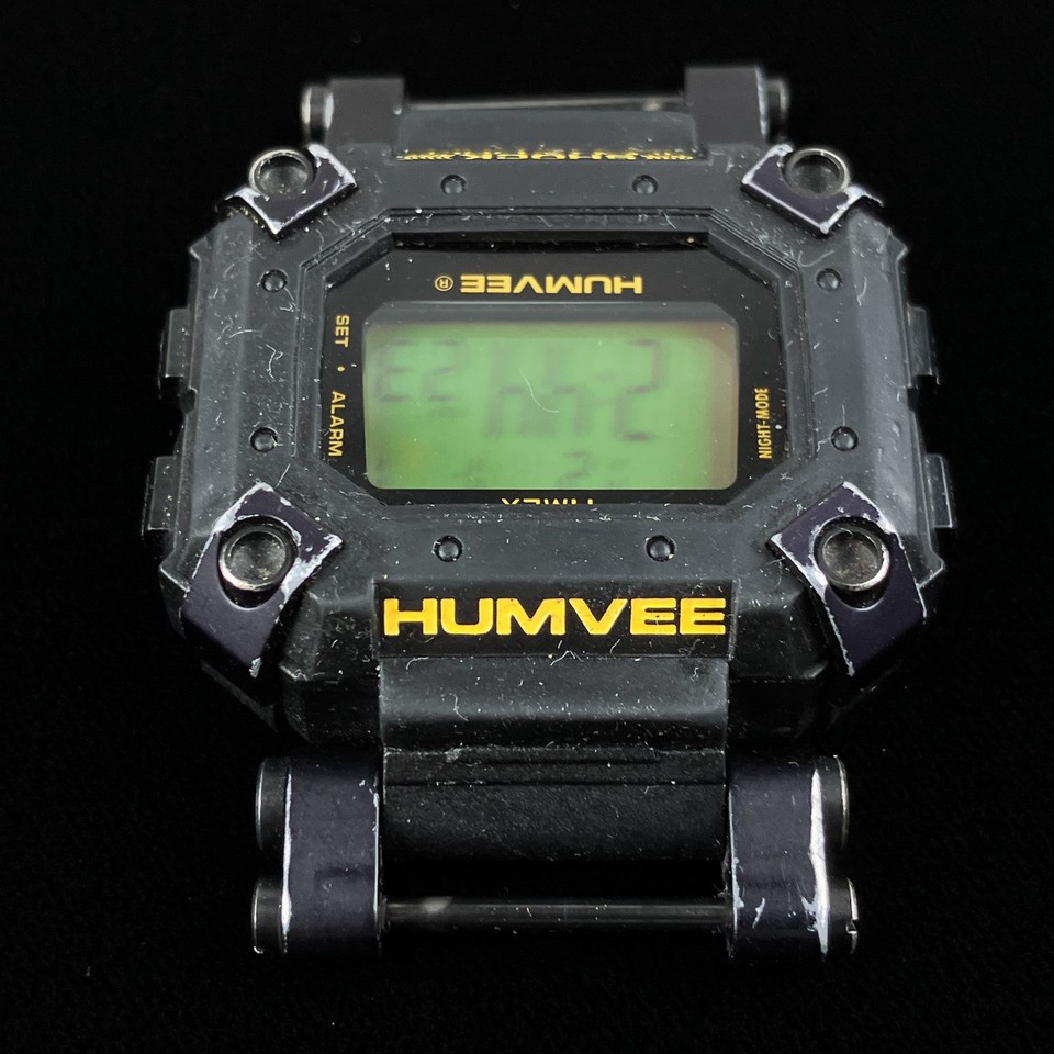 Vintage Timex Humvee Men's Black Digital Alarm Shock Resistant 200m ...