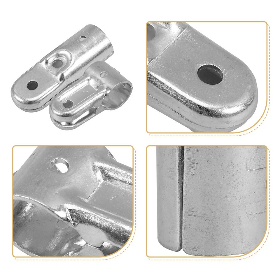 2pcs Chain Link Fence Clamps Stainless Steel End Rail Clamps L Shaped ...