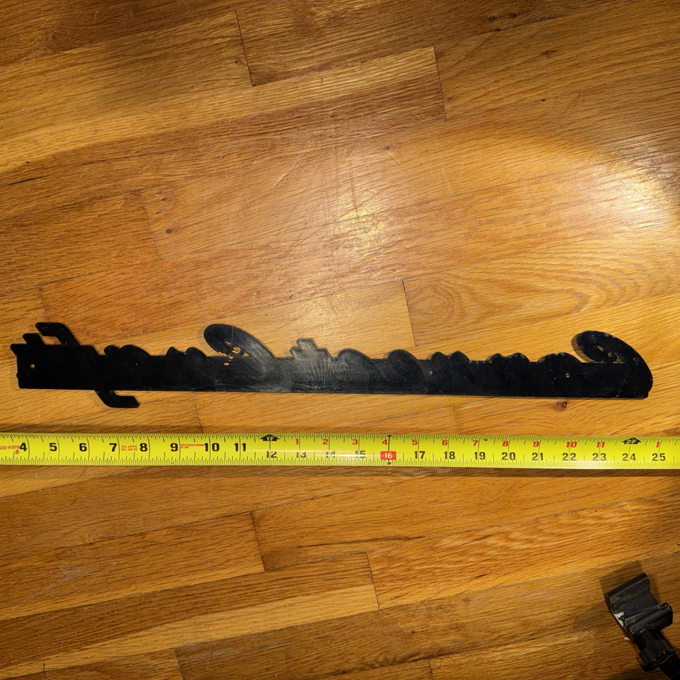 Correct Craft Emblem Chrome Lettering on Black Background Plastic ~21 ...