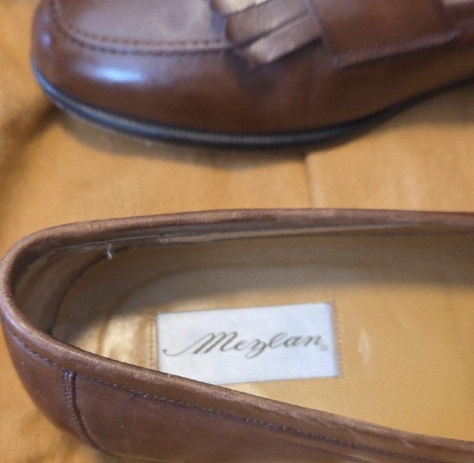Mezlan Tan Leather Loafer Dress Shoe Santander 10M | eBay