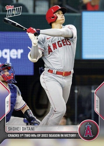 Shohei Otani 2022 MLB TOPPS NOW Players 58 card signature one-of-a-kind ...