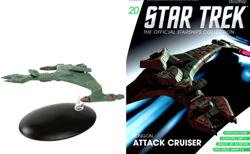 Star Trek KLINGON ATTACK CRUISER No. 20 Diecast Starships Collection ...