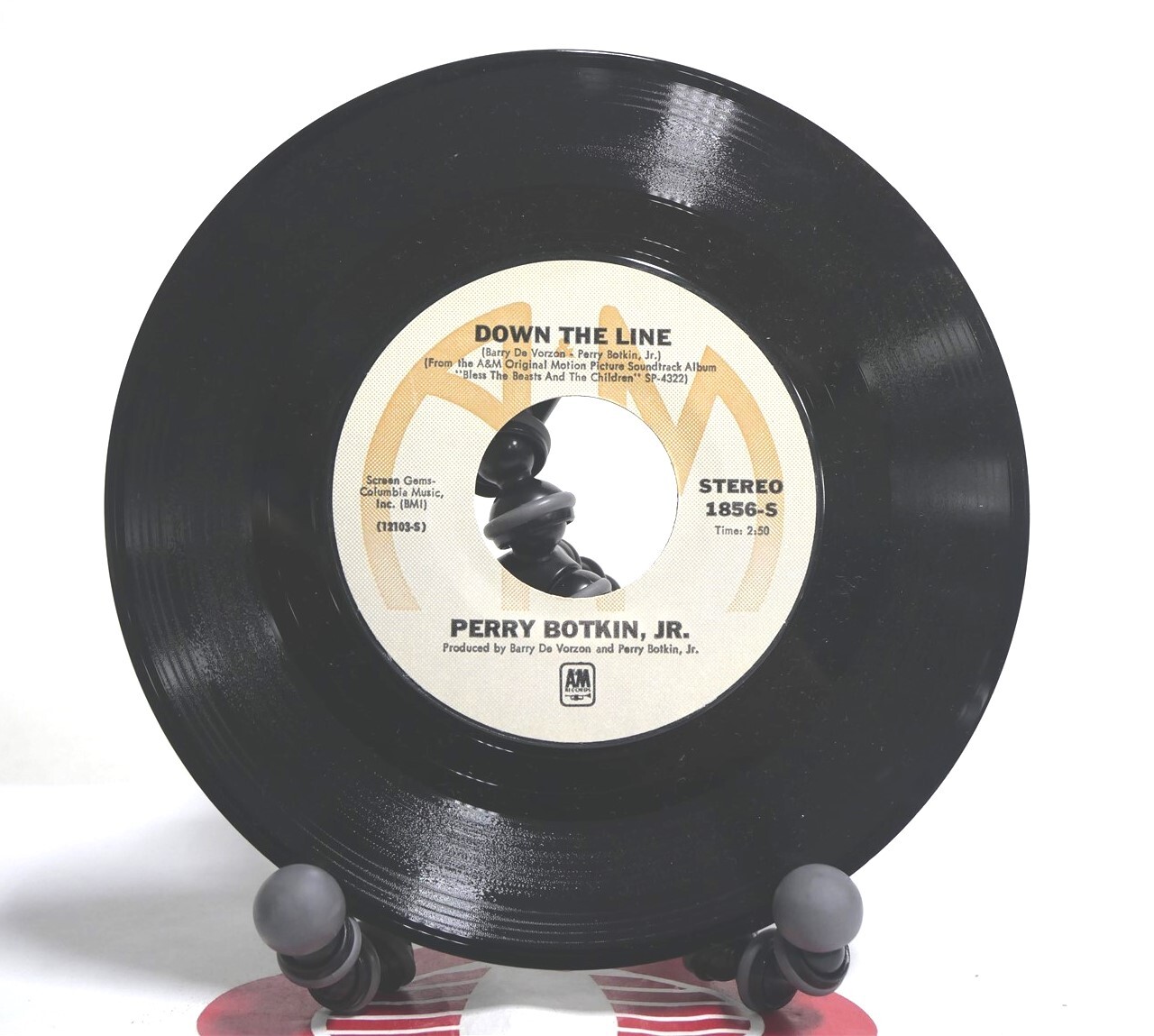 45 VINYL RECORD Nadia's Theme Down the Line Perry Botkin JR AM Records ...