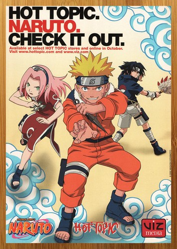2005 Naruto Hot Topic Promo Vintage Print Ad/Poster Anime Manga ...