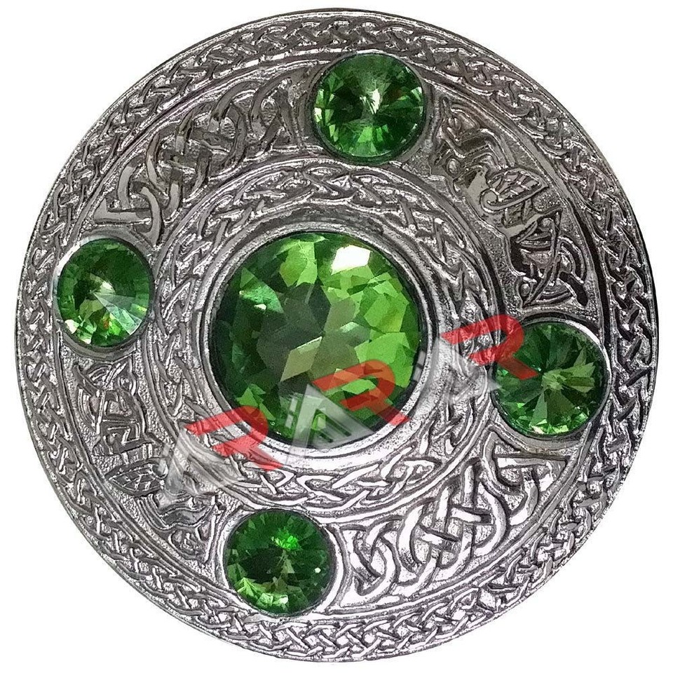 Scottish Kilt Fly Plaid Brooch Kilt Brooches Celtic Chrome Finish 5 ...