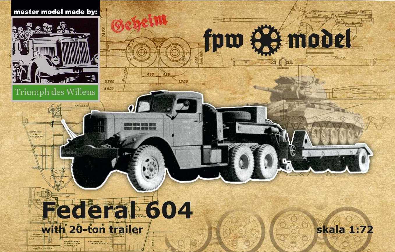 Federal 604 tractor with 20-ton - resin kit - 1/72 - WWII [TDW006] | eBay
