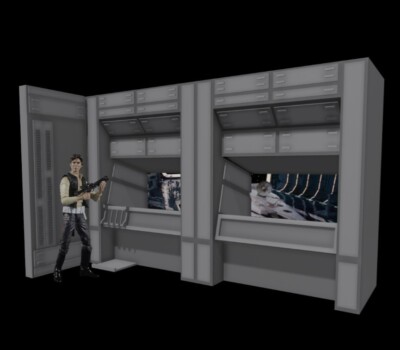 Death Star Control Room 327 Windows Diorama for 3.75 inch figure | eBay