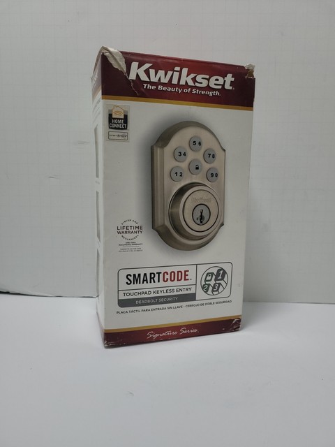 Kwikset SmartCode 910 Touchpad Electronic Deadbolt 99100-048 Satin Nickel for sale online | eBay