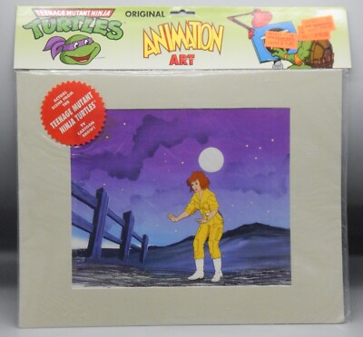Original 1988 Teenage Mutant Ninja Turtles TMNT Animation CEL art APRIL ...