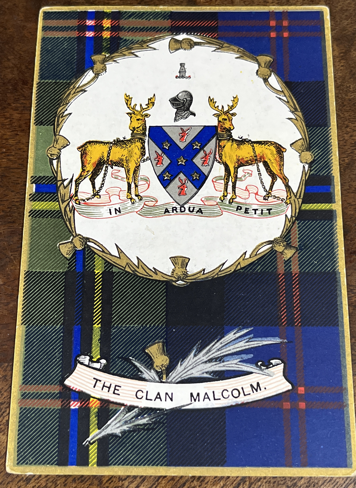 The Clan Malcolm Tartan Heraldic Series 1906 Ja-Ja Postcard | eBay