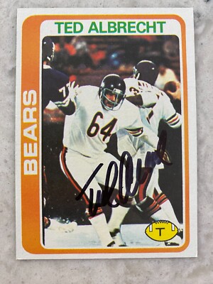 Ted Albrecht Signed CHICAGO BEARS Card 1978 Topps | eBay