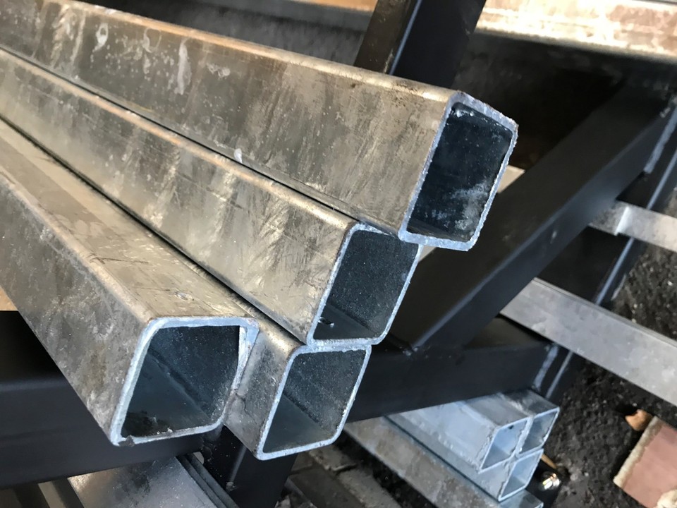 GALVANISED Steel RECTANGULAR Box Section 5 Sizes & 4 Lengths Available ...