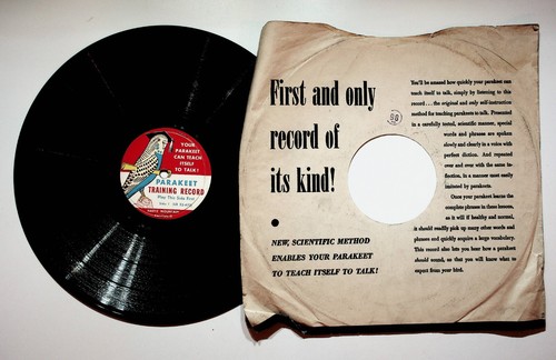 Parakeet Training Hartz Mountain Talking Bird Vinyl 10" Inch 78 RPM ...