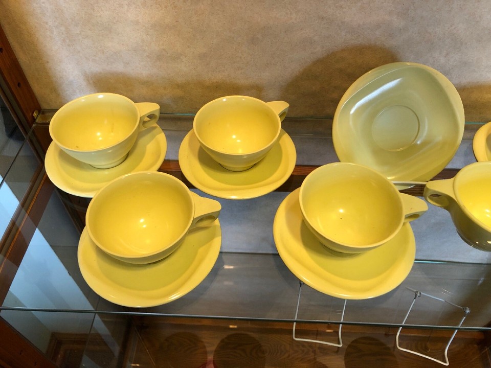 Vintage Boontonware Melamine Melmac Yellow Dish 16 Piece Set Circa ...