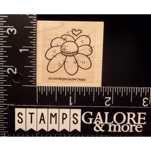 WHIPPER SNAPPER RUBBER STAMPS 0025 CONE FLOWER DAISY GARDEN HEART #257 ...