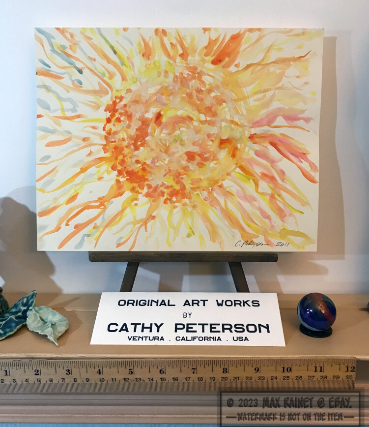 Glorious Sun Blasting Fire Ball 2011 C Peterson * Signed Original Art ...