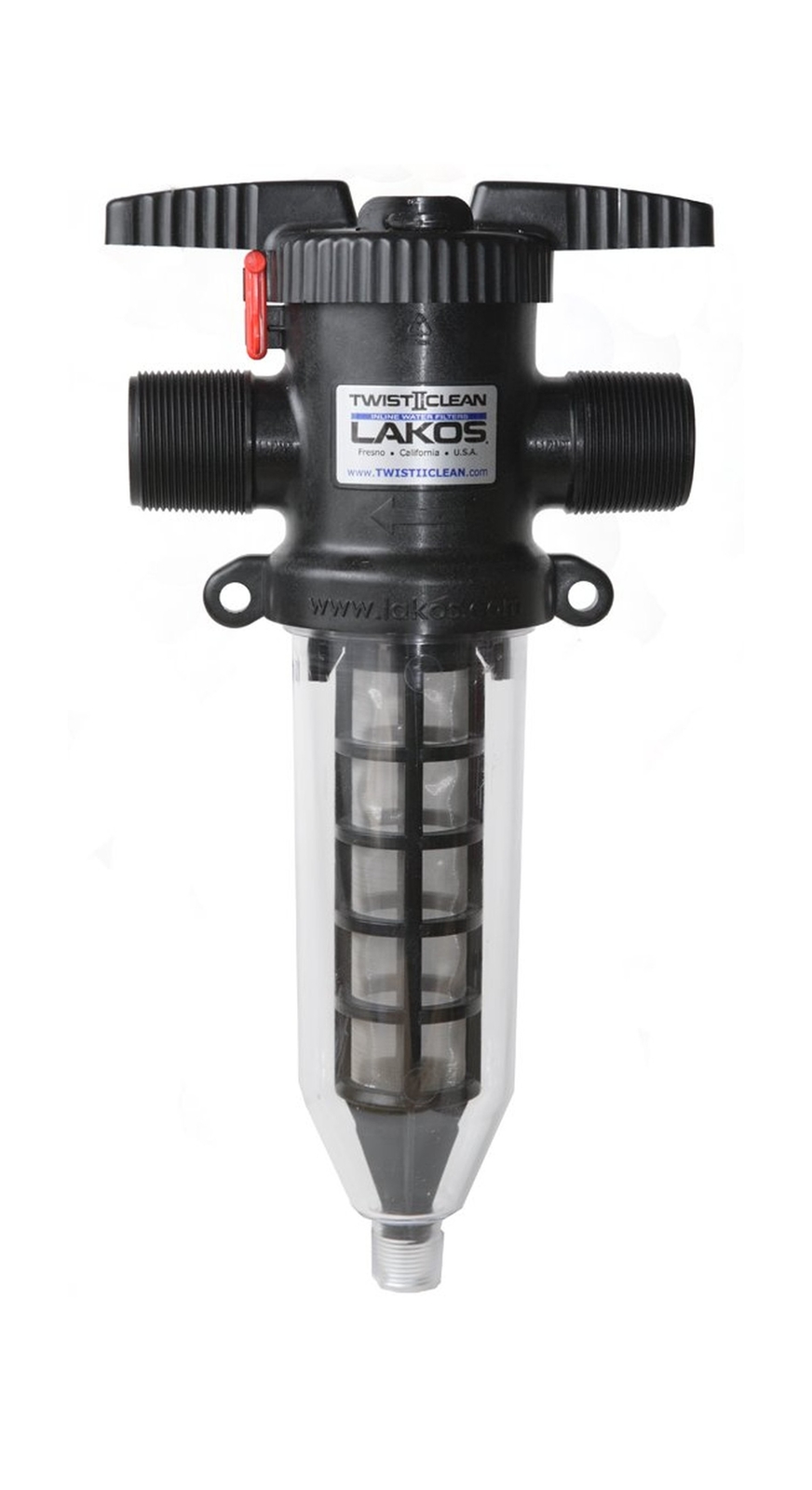 1-1/2" TwistIIClean Inline Water Filter (Black - 140 mesh/105 micron ...