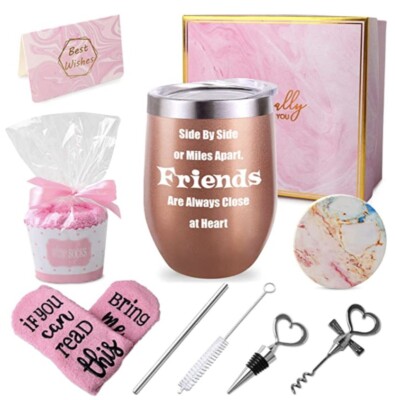 Best Friends Gift Set Insulated Hot or Cold Cup With Straw and Socks ...