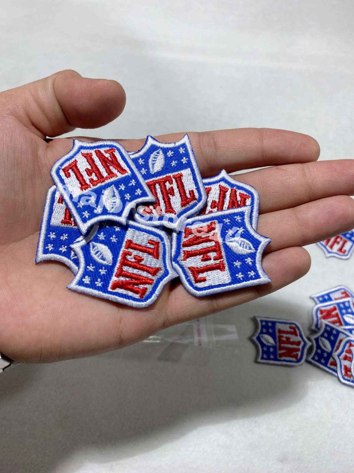NFL Logo Football 300 Piece Small Collar Size Patch Embroidered Iron On ...