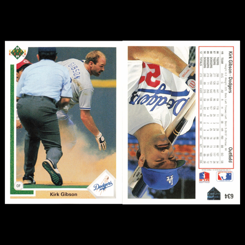 Kirk Gibson Lot 5 Baseball Cards Upper Deck Los Angeles Dodgers Set MLB ...